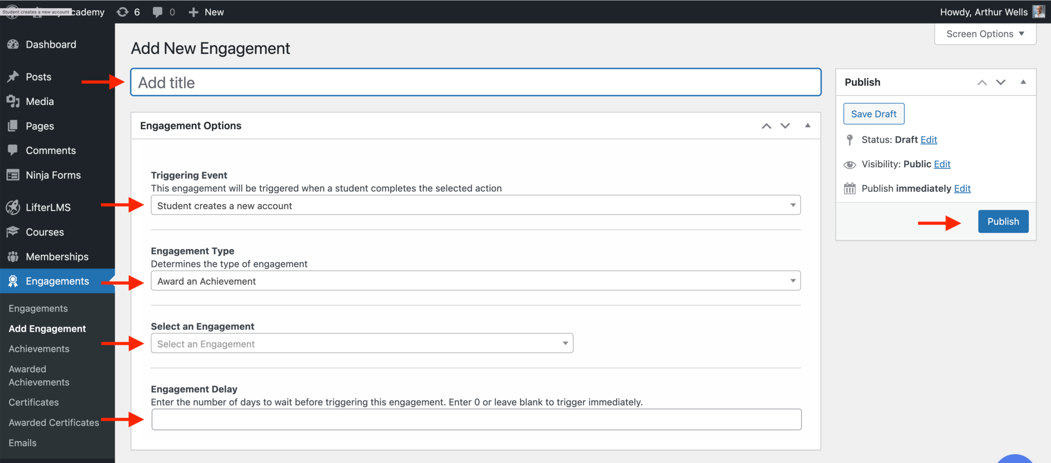 Getting Started with LifterLMS Engagements - LifterLMS