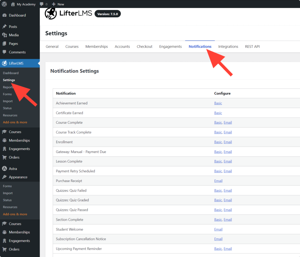 Getting Started with LifterLMS Notifications - LifterLMS