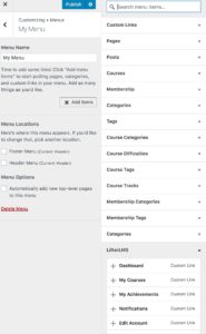 LifterLMS Navigation Menu Items - LifterLMS