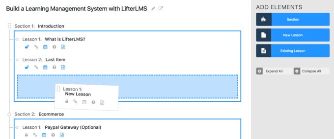 Using the course builder - LifterLMS
