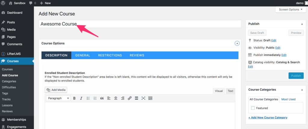 How to Create a Course with LifterLMS - LifterLMS