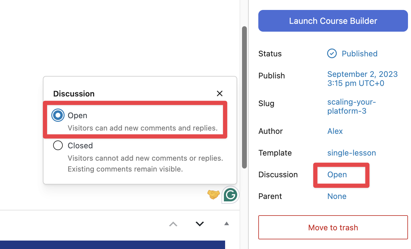 Discussion and Commenting in Courses and Lessons | LifterLMS