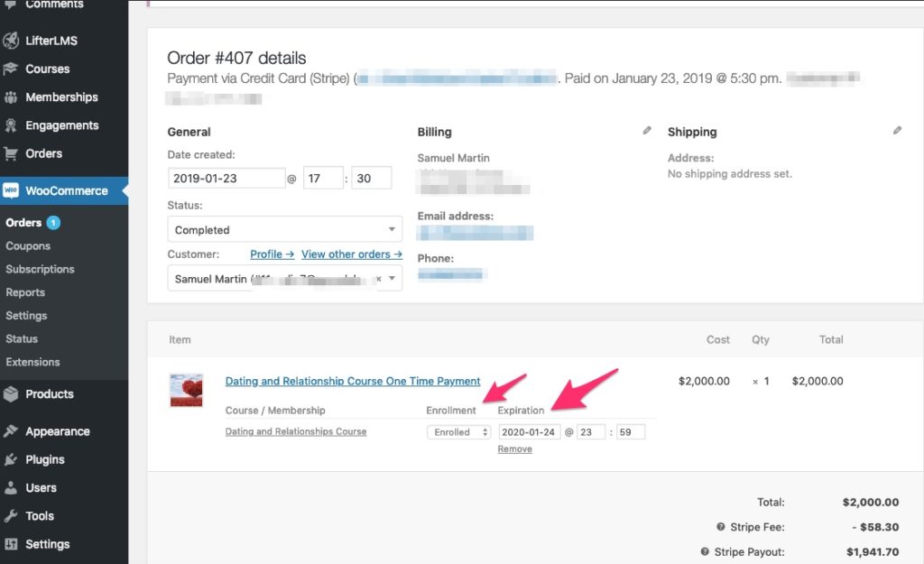 Managing Student Access Via WooCommerce Orders - LifterLMS