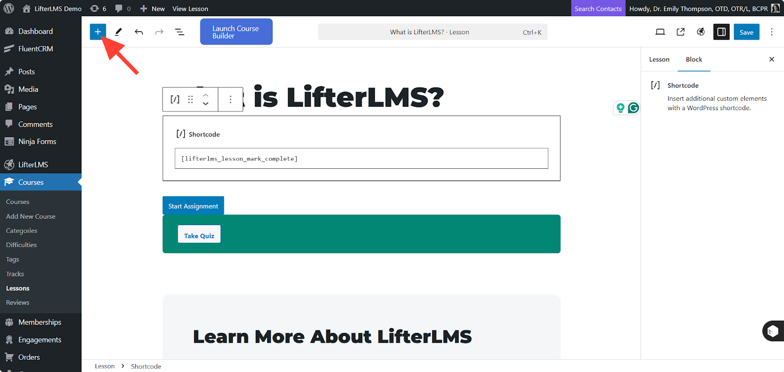 How do I add content to a lesson? - LifterLMS