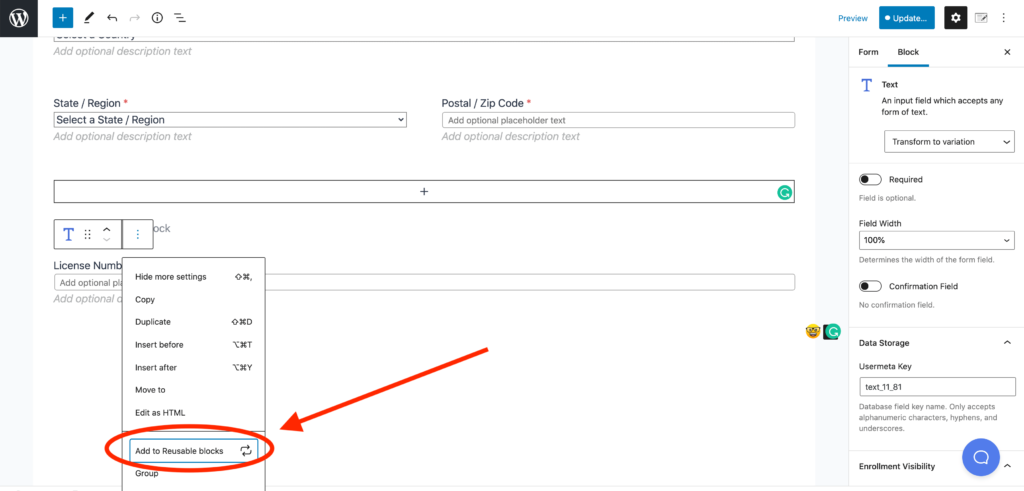 How to Create Reusable Blocks - LifterLMS Custom Fields - LifterLMS