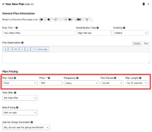 Access Plan Options - LifterLMS