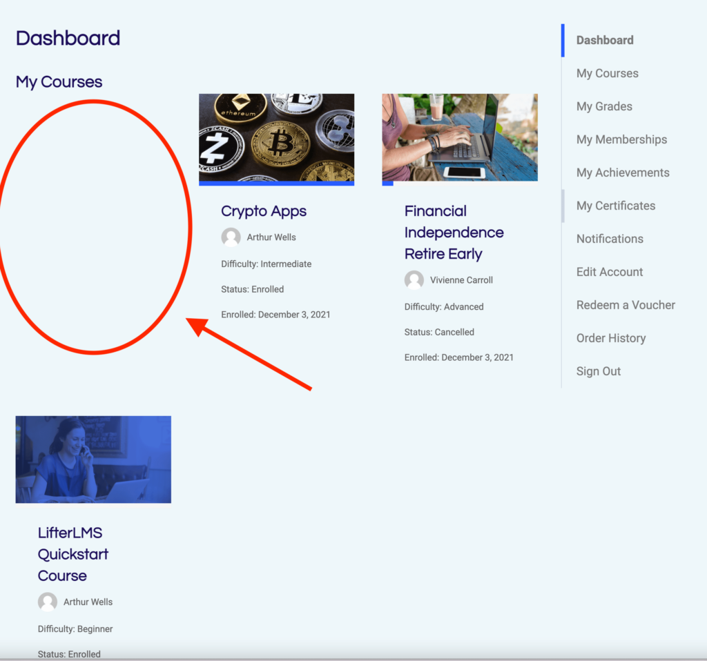 Fix for Known Conflict LifterLMS Kadence theme and Elementor Canvas Layout on Student Dashboard ...
