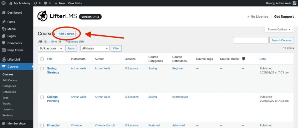 Adding a Course to WordPress | LifterLMS Quickstart Tutorial