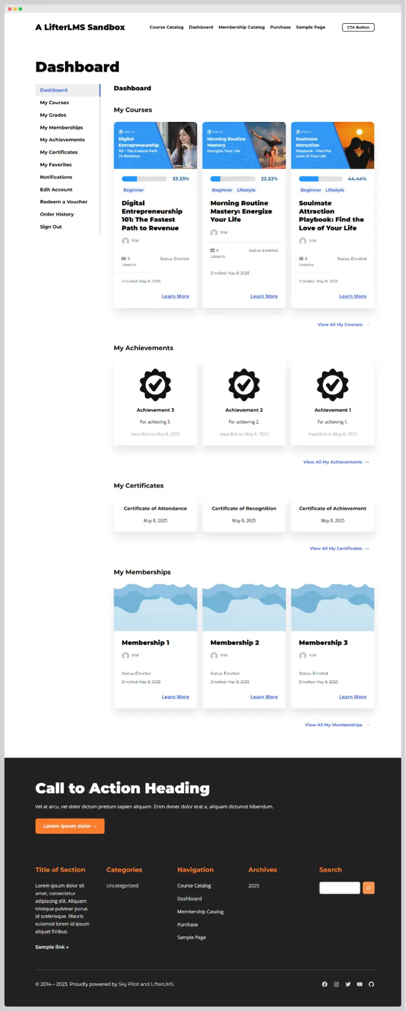 Sky Pilot Theme Getting Started Walkthrough - LifterLMS