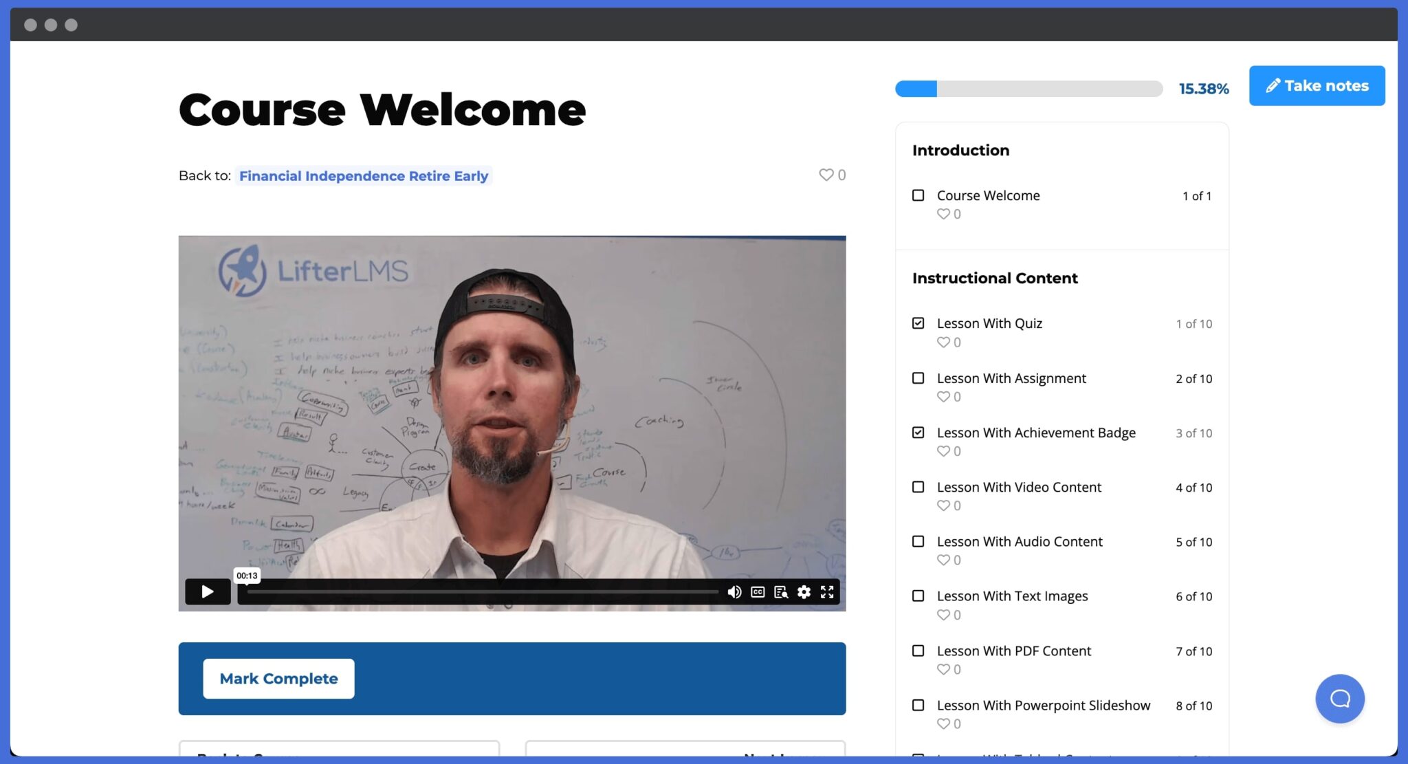 Best Student Note Taking App For WordPress: LifterLMS Notes