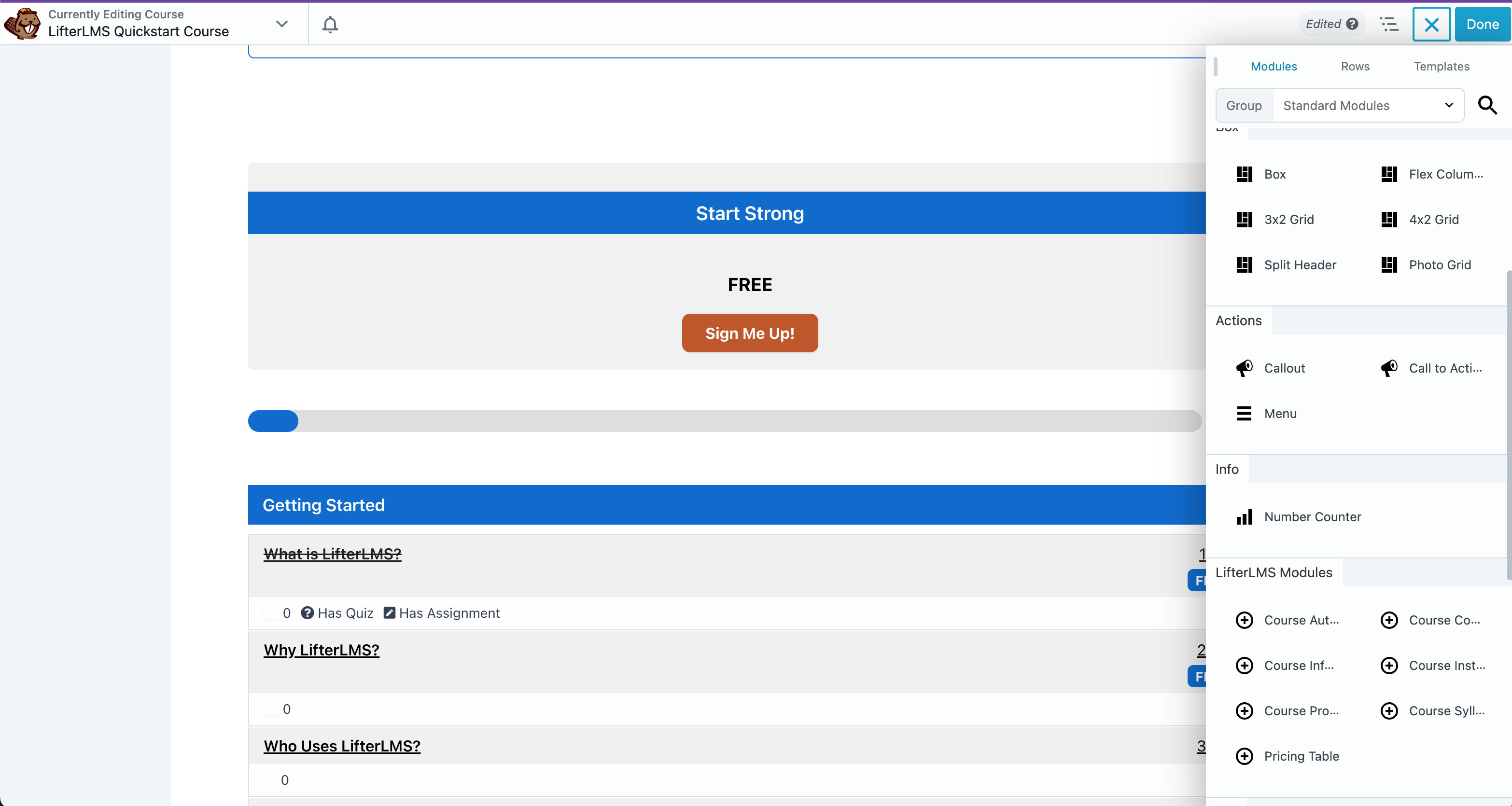How to edit Courses, Memberships and Lessons with Beaver Builder - LifterLMS