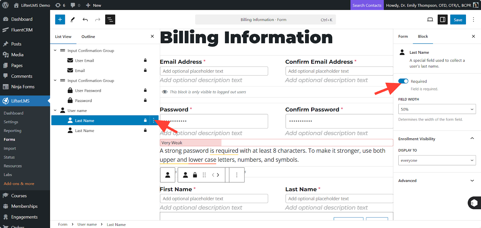 How To Set Form Fields To Be Required, Optional, or Hidden | LifterLMS