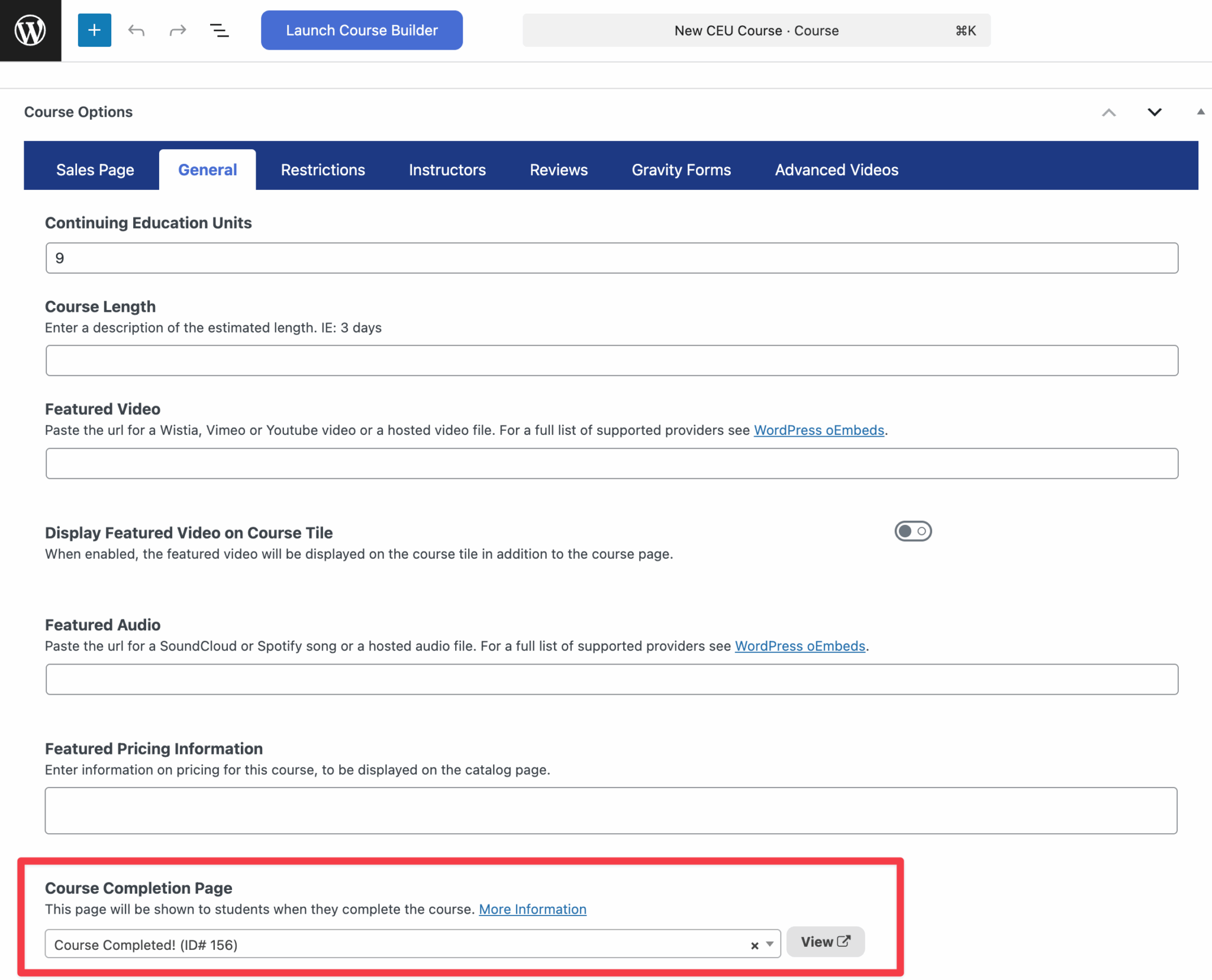 Course Completion Pages | LifterLMS